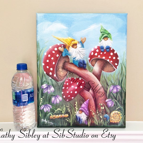 Gnome Painting - Etsy