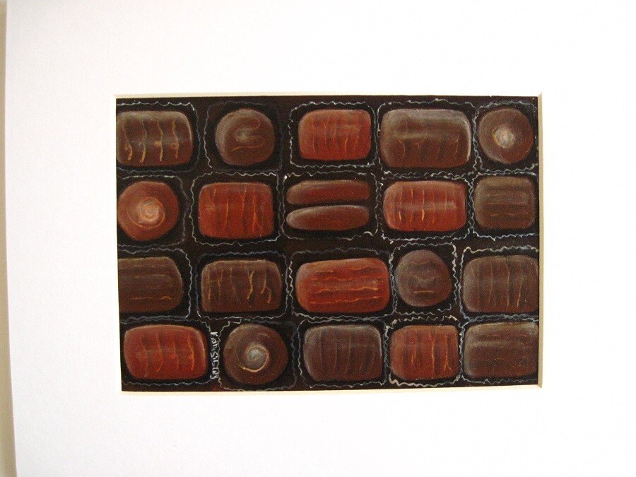 Chocolate Box Painting, Original Painting, Matted 8 X 10, Acrylic ...