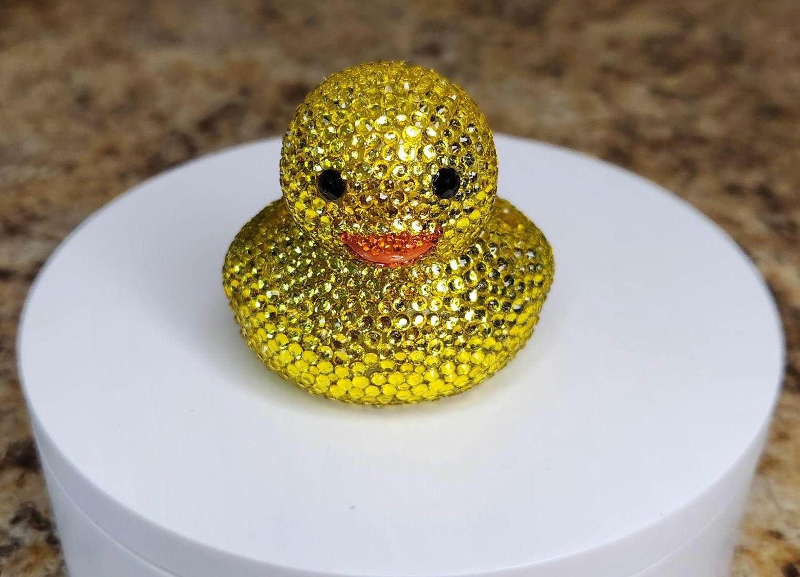 Rhinestone Duck: Single-tone Sparkle Figurine - Etsy