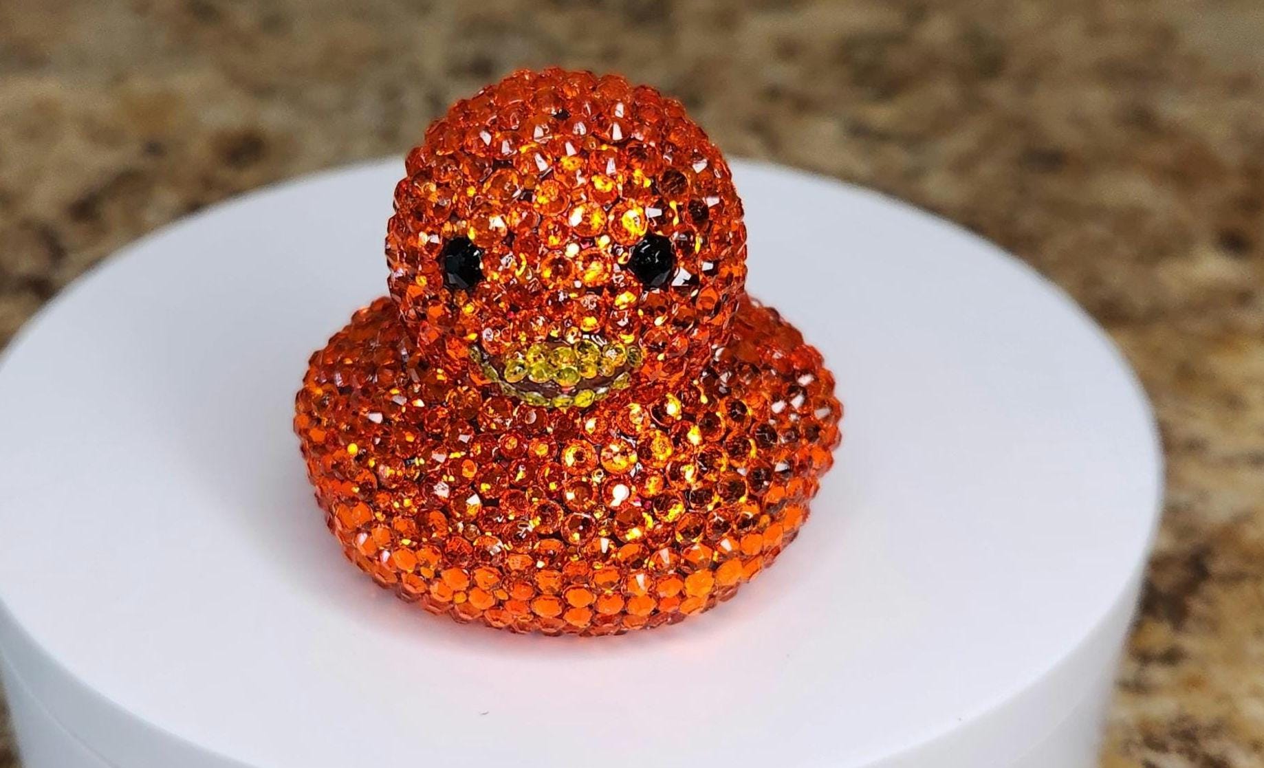 Rhinestone Duck: Single-tone Sparkle Figurine - Etsy