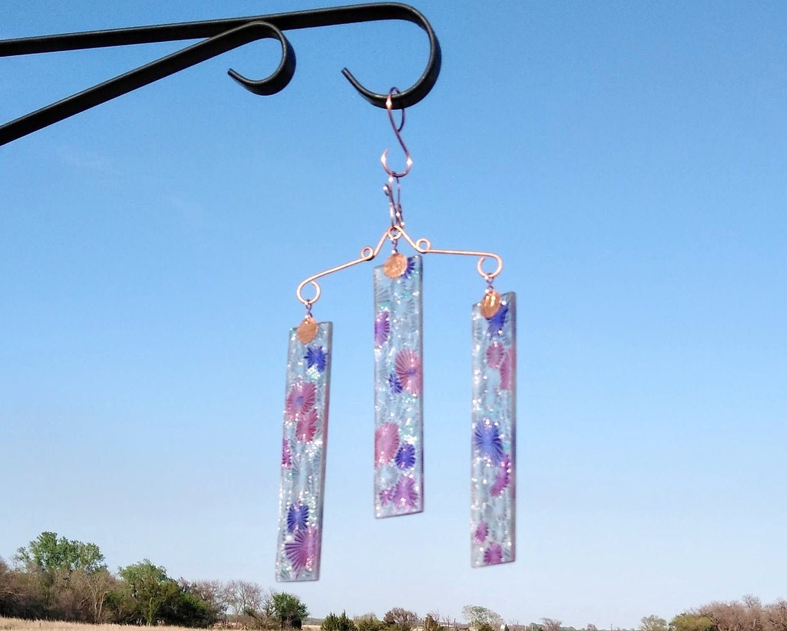 Flower Wind Chimes Glass Wind Chimes Garden Wind Chimes Sun - Etsy
