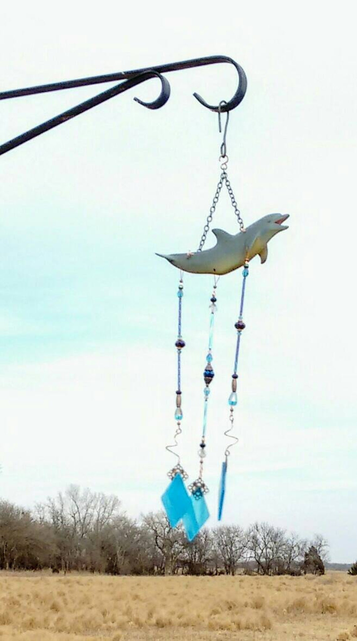 Dolphin sun catcher dolphin wind chime porpoise wind chime | Etsy