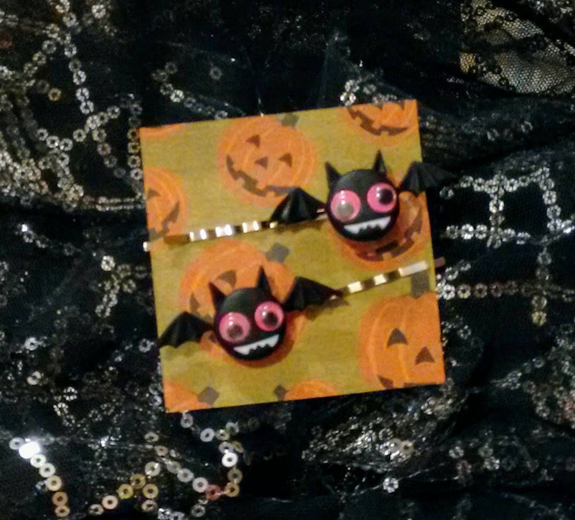 Halloween Bat Jewelry Halloween Jewelry Halloween Hair Pins | Etsy