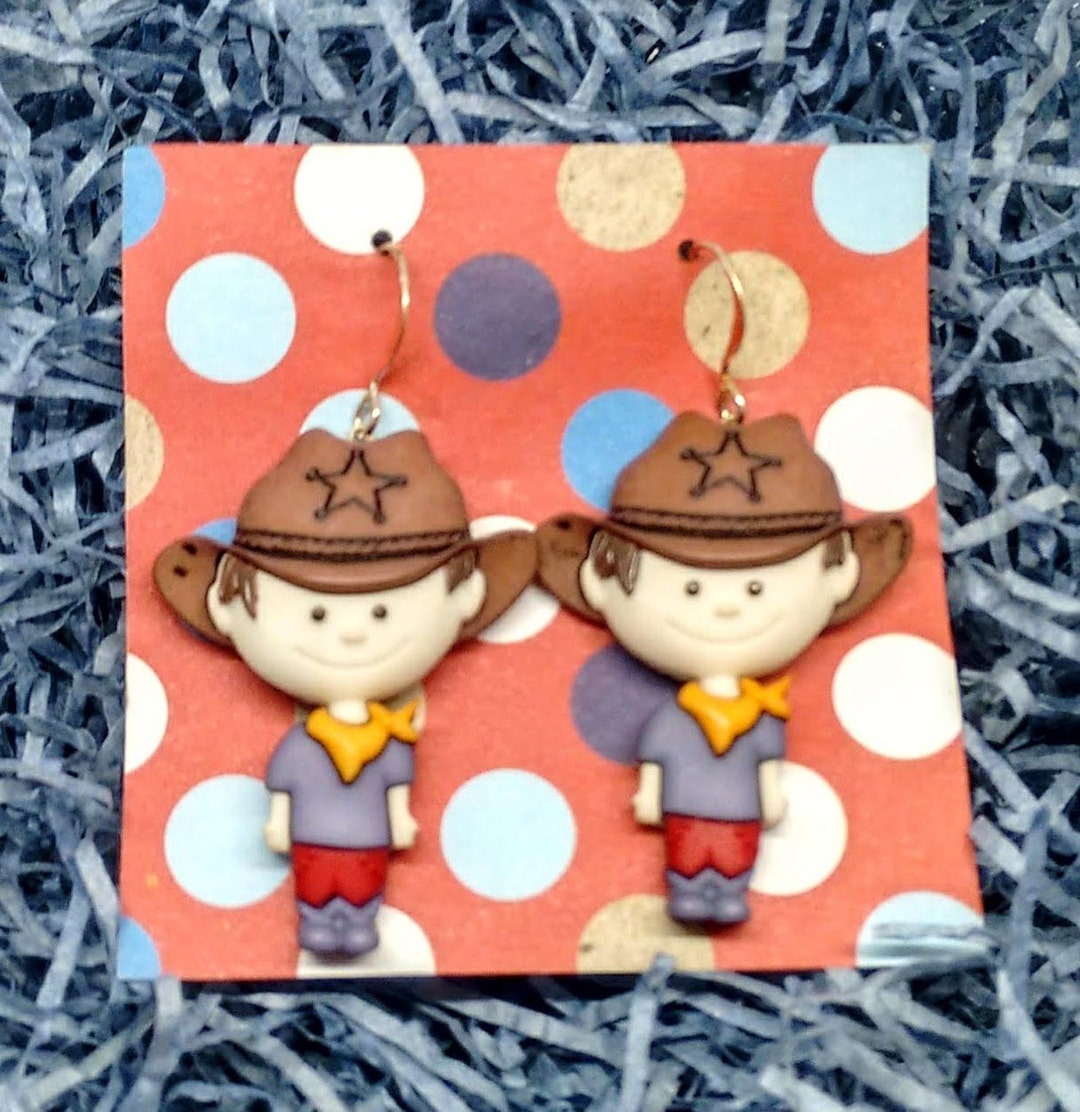 Cowboy Earrings, Cowboy Jewelry, Cowboy Gifts, Western Earrings ...