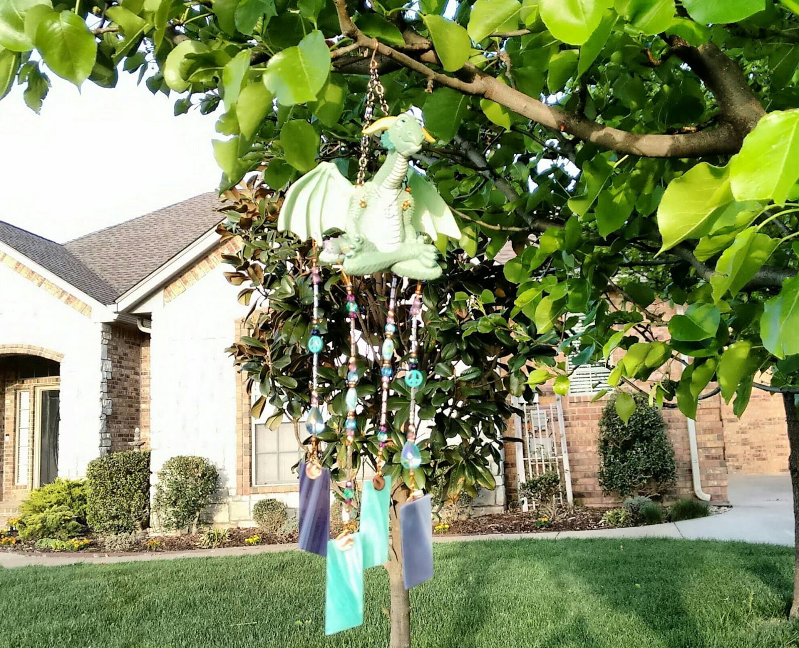 Dragon Wind Chimes Peace Dragon Wind Chimes Stained Glass Wind | Etsy