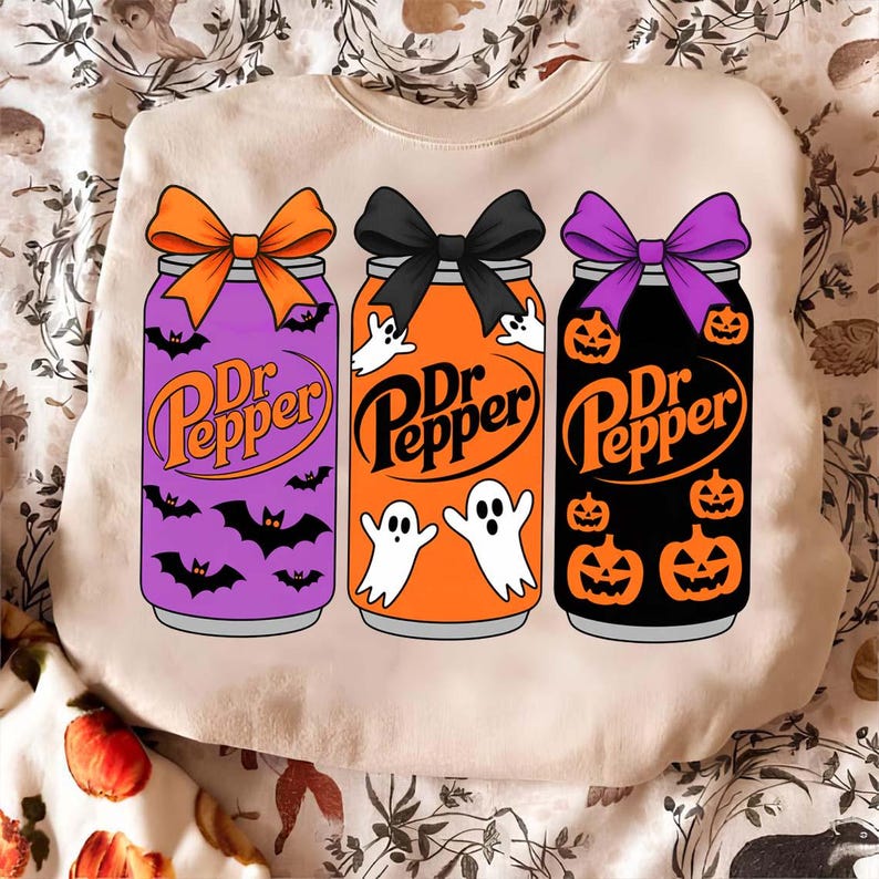 Trendy Halloween Soda Png, Retro Soda Can Digital Download, Cute Bats ...