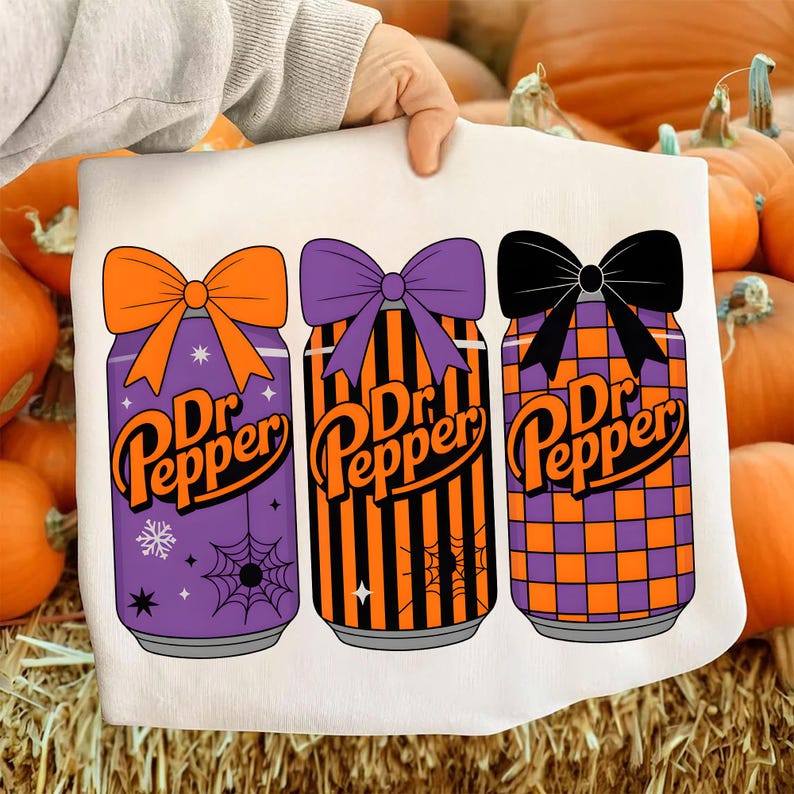 Trendy Halloween Soda Png, Retro Soda Can Digital Download, Cute Bats ...