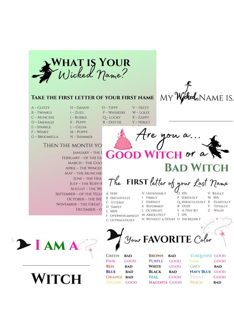 Wicked Themed Teacher Appreciation Activities - Etsy