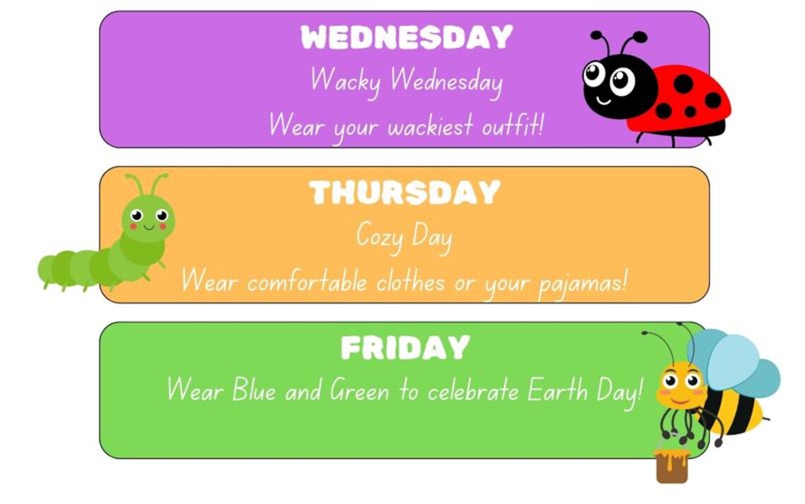 Spring Spirit Week Template - Etsy
