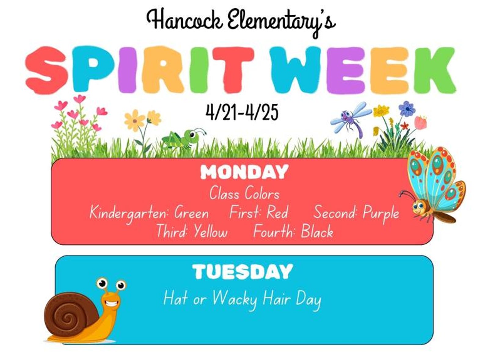 Spring Spirit Week Template - Etsy