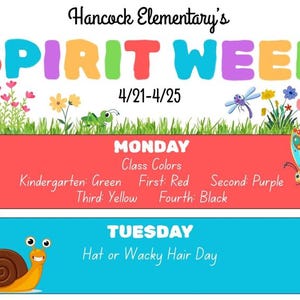 Spring Spirit Week Template - Etsy