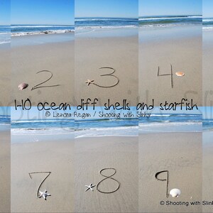BEACH TABLE Numbers - 1 Thru 10 Written in the Real Beach Sand ...
