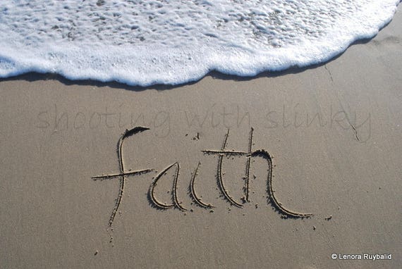 FAITH Writing in the Sand Instant Download | Etsy