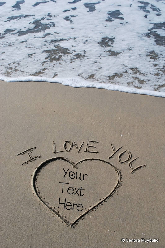 Personalized Digital Art Print Your Text Here I LOVE YOU | Etsy