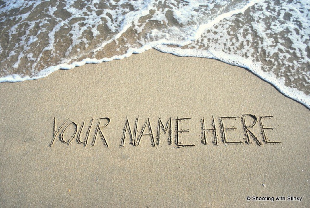 5x7 PRINT Your Name or Any Message You'd Like Written in the REAL Beach ...