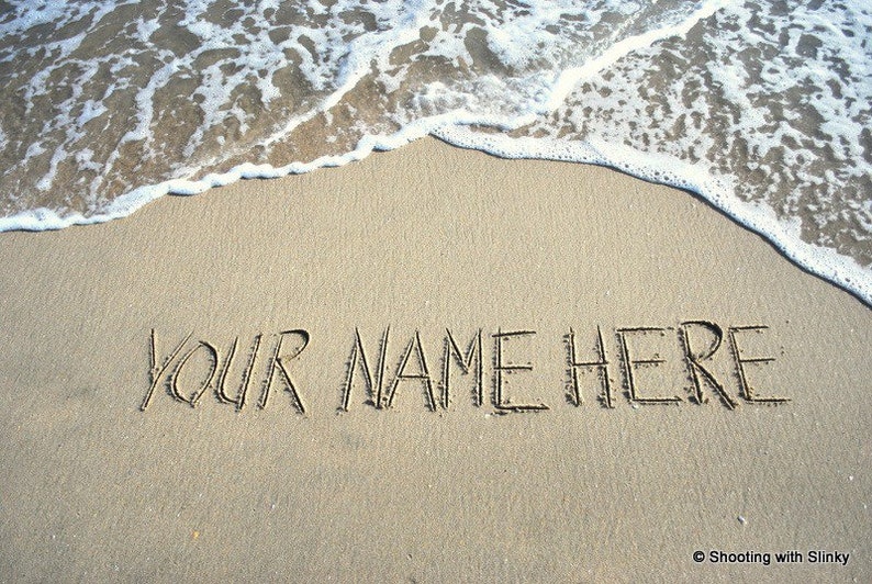 5x7 PRINT Your Name or Any Message You'd Like Written in the REAL Beach ...