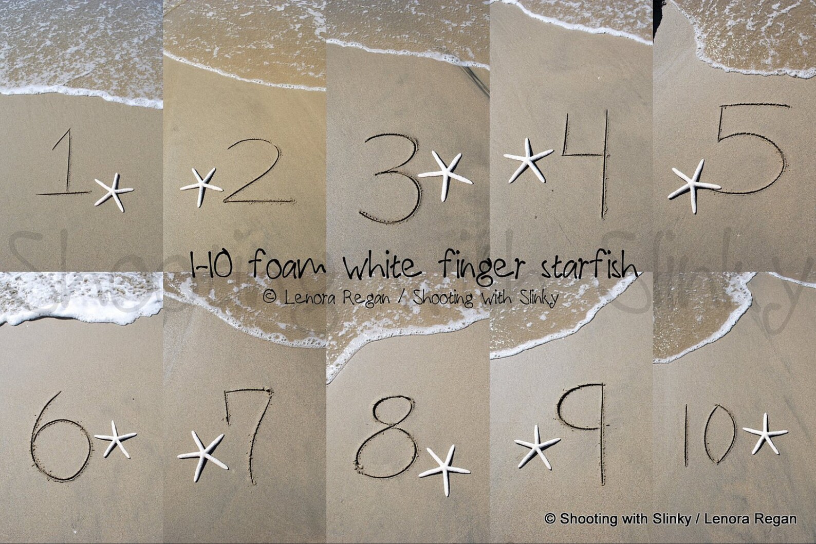 BEACH TABLE Numbers - 1 Thru 10 Written in the Real Beach Sand ...
