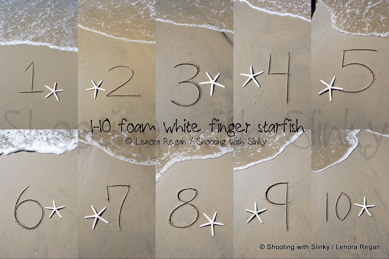 BEACH TABLE Numbers - 1 Thru 10 Written in the Real Beach Sand ...