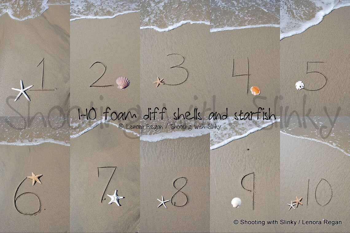 BEACH TABLE Numbers - 1 Thru 10 Written in the Real Beach Sand ...