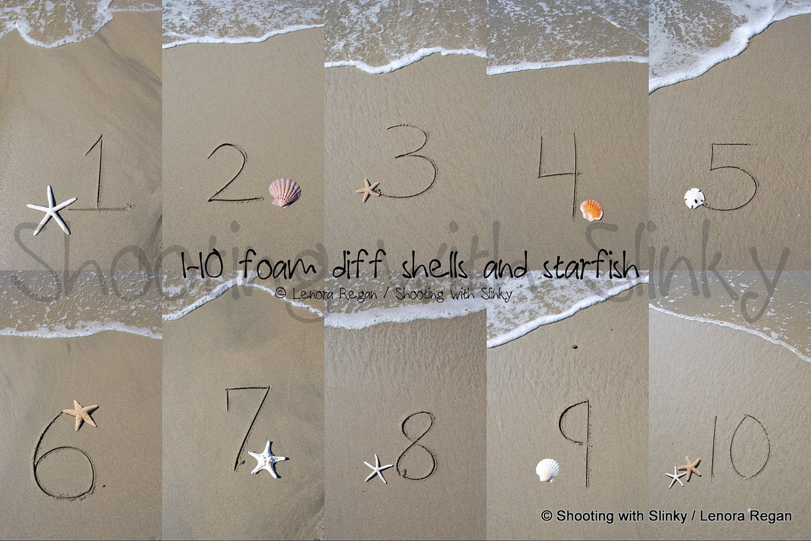 BEACH TABLE Numbers - 1 Thru 10 Written in the Real Beach Sand ...