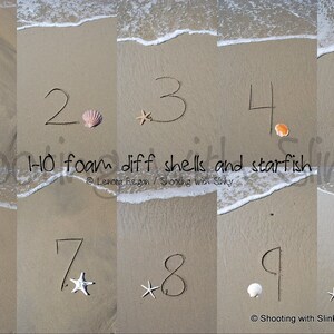 BEACH TABLE Numbers - 1 Thru 10 Written in the Real Beach Sand ...