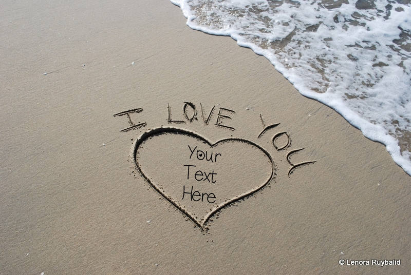 Personalized Digital Art Print Your Text Here I LOVE YOU | Etsy