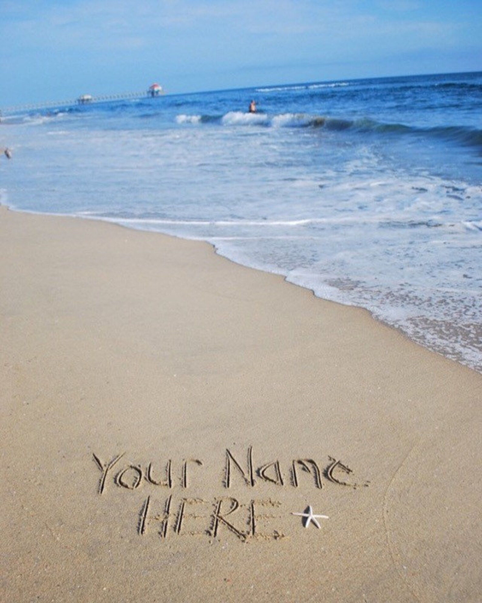 5x7 PRINT Your Name or Any Message You'd Like Written in the REAL Beach ...