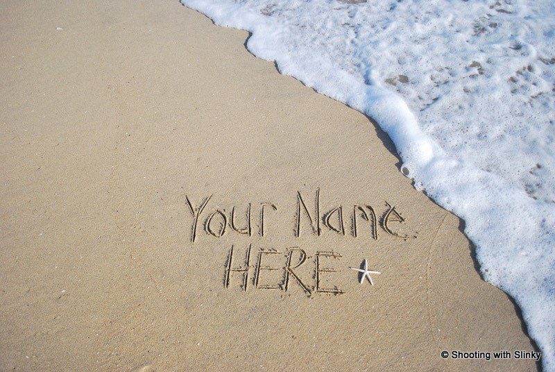 5x7 PRINT Your Name or Any Message You'd Like Written in the REAL Beach ...