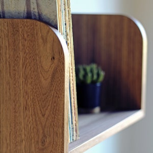 The new Hat Floating Walnut Record Shelf - Etsy