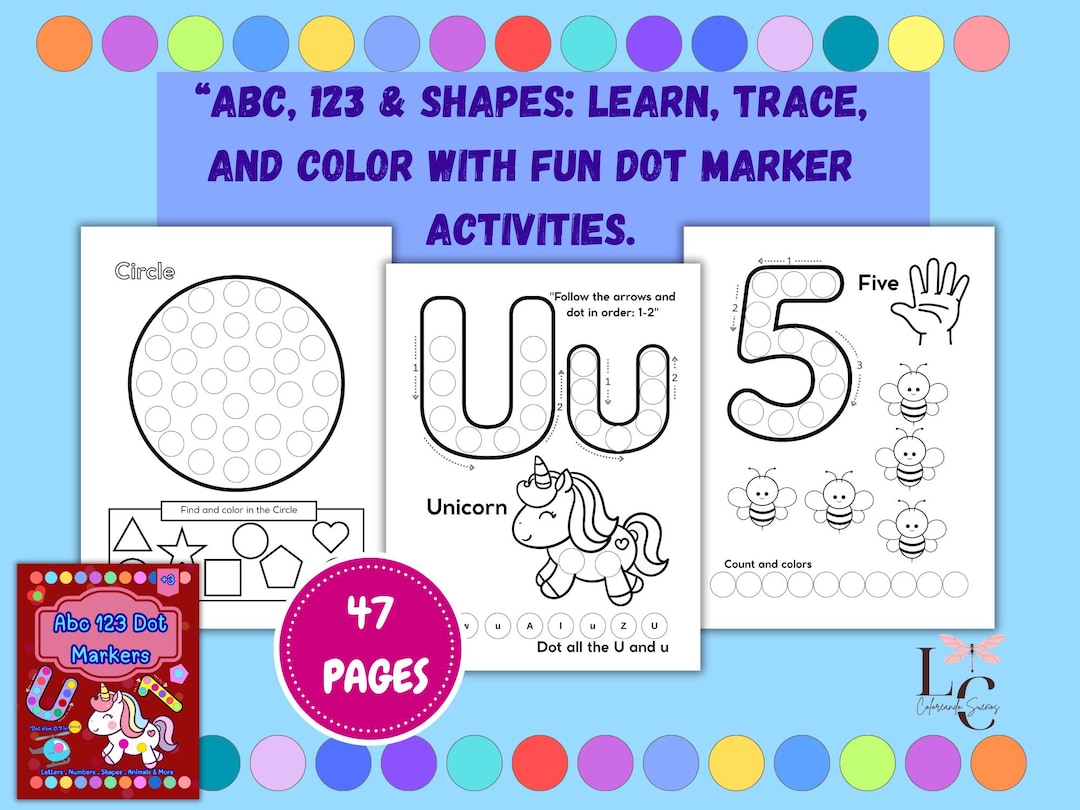 Dot Marker Abc Coloring Pages, Alphabet Tracing Worksheets With Trace ...
