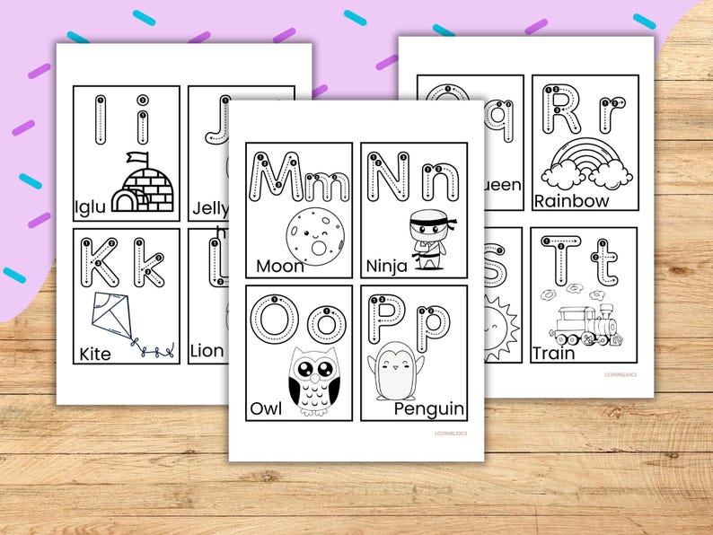 Matching Games Printable, Ice Cream Alphabet A-Z, Alphabet Flashcards ...