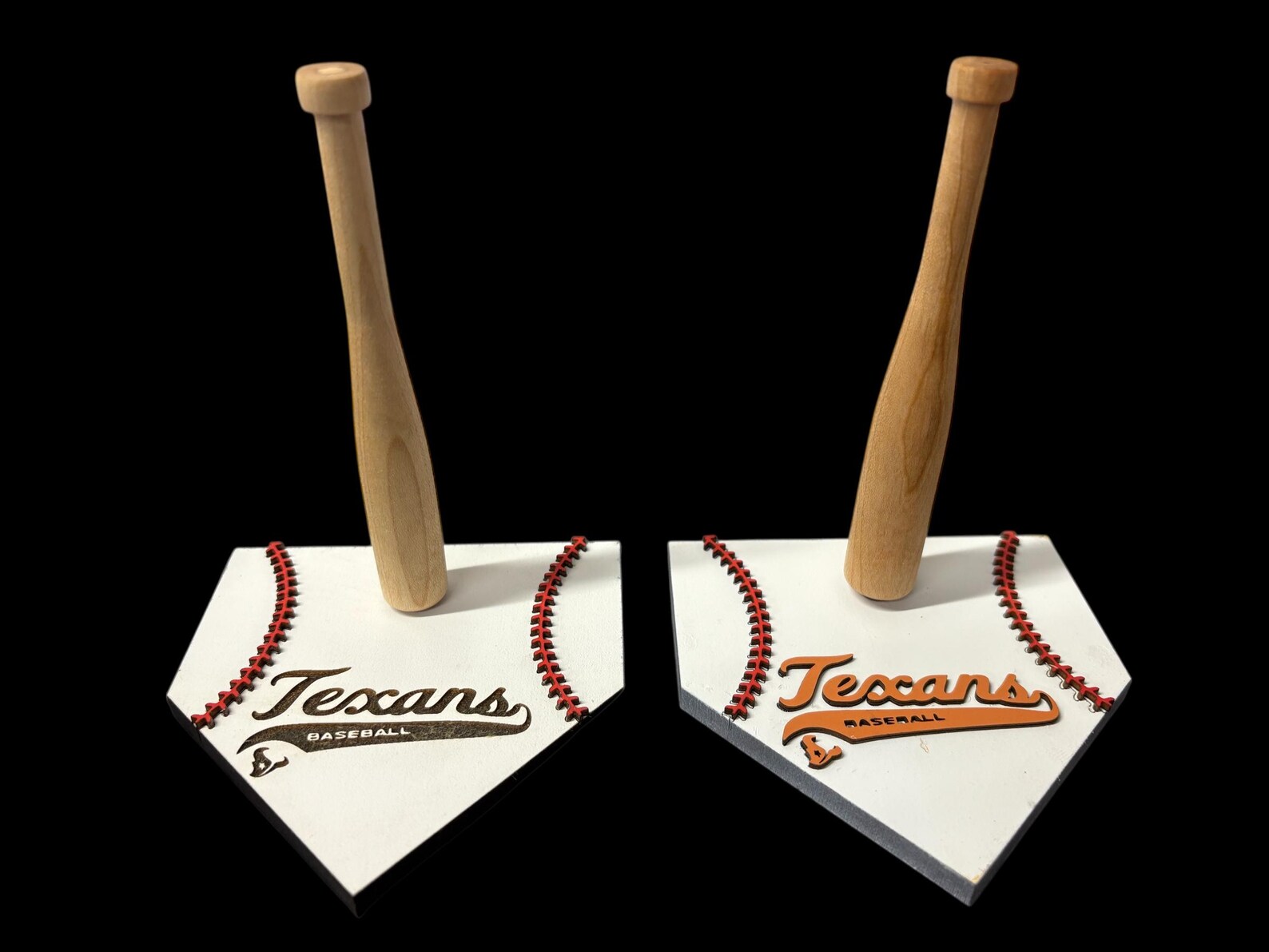 Personalized Baseball Ring Display | Mini Bat & Home Plate Stand - Etsy
