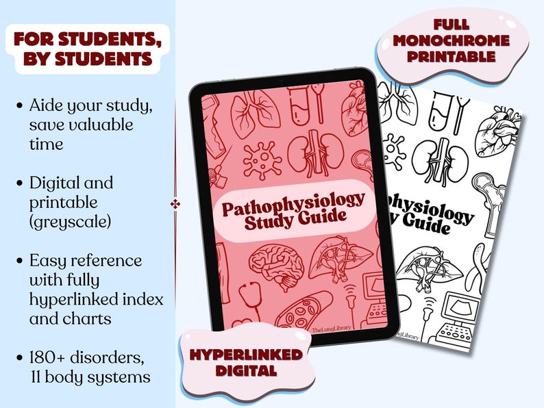 Pathophysiology Study Guide | Disorder Review | Pathology | Cheat ...