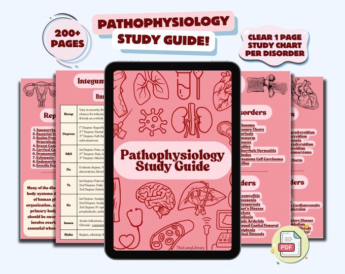 Pathophysiology Study Guide | Disorder Review | Pathology | Cheat ...