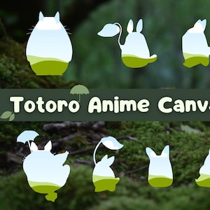Totoro Anime Canva Frames - Etsy