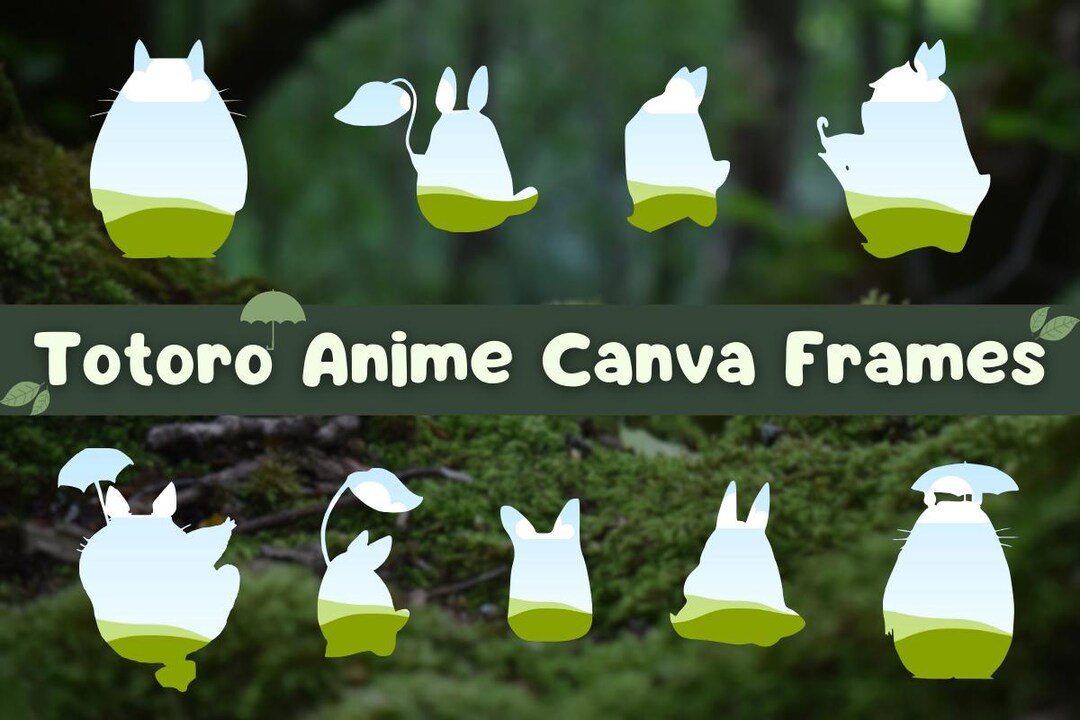 Totoro Anime Canva Frames - Etsy