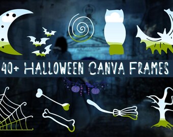 Horror Canva Frame Template, Halloween Dripping Blood Fill Your Own ...