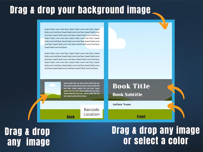 6x9" Paperback KDP Book Cover & Interior Templates Canva | 50, 60, 70 ...