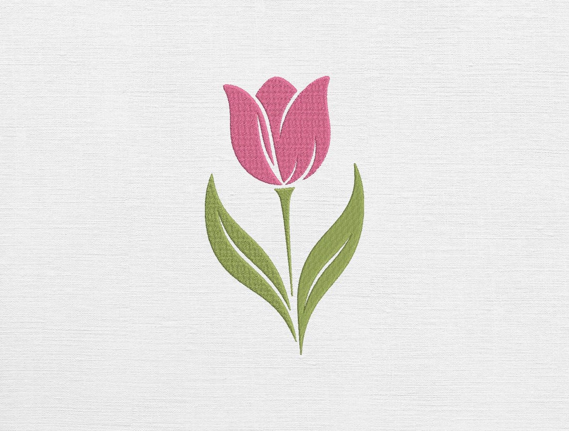Cute Tulip Flower Embroidery Design - Tulip Digital Design - Machine ...