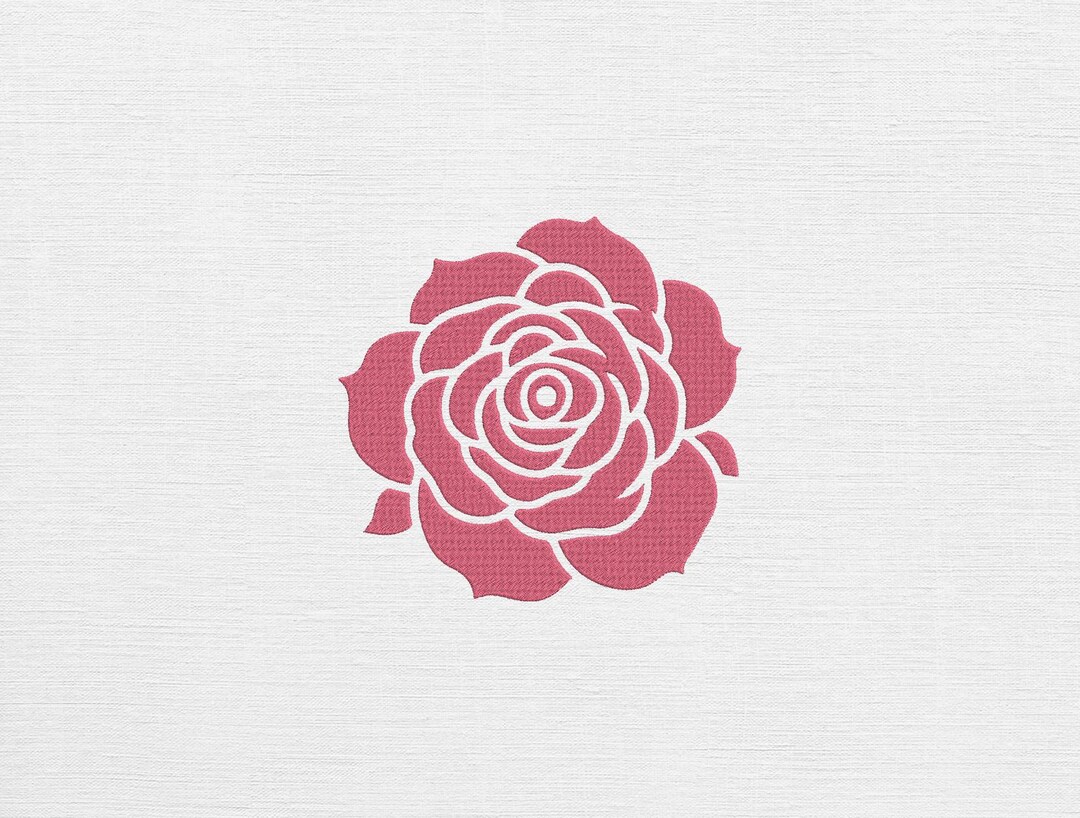 Rose Machine Embroidery Design: Floral Pattern (11 Sizes) (instant ...