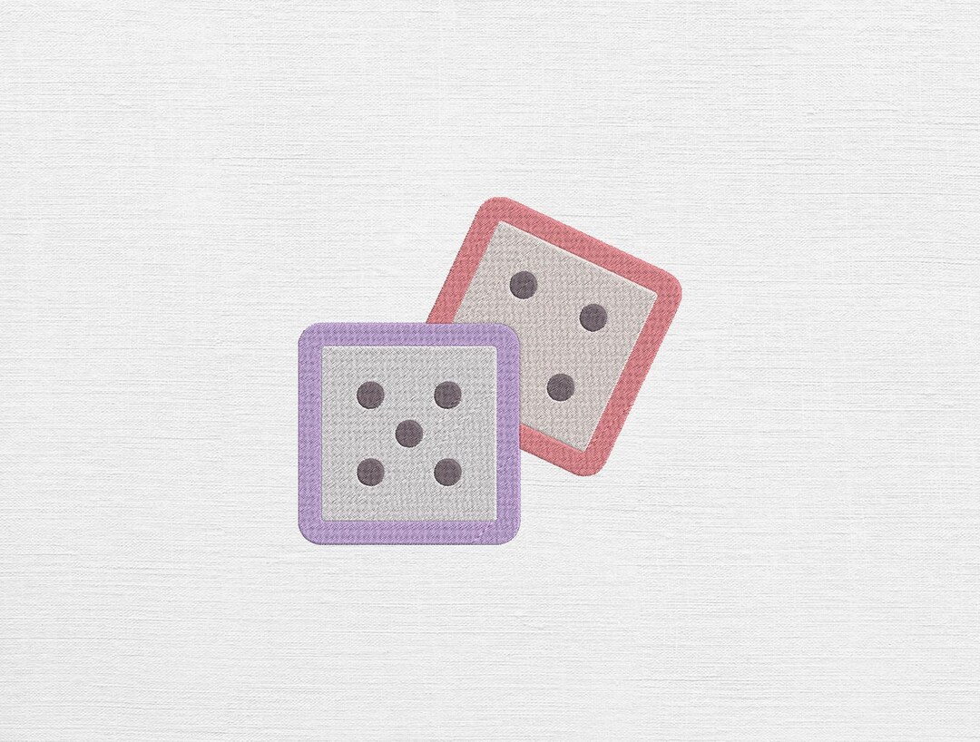 Cute Dice Embroidery Design - Dice Digital Design - Machine Embroidery ...