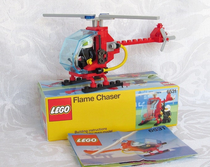 Lego Set 6531 Flame Chaser in Box Helicopter Classic Town Set - Etsy