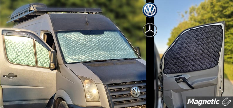 Sprinter & Crafter Thermal Blinds – Windscreen, Magnetic Driver and ...