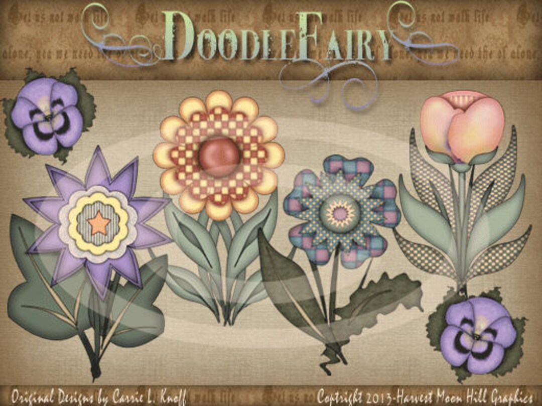 Flower Power Clip Art Collection - Etsy