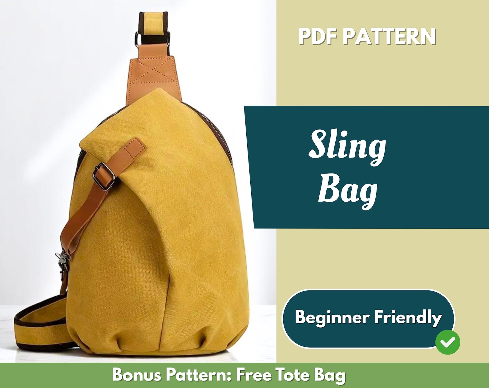 Sling Bag Sewing Pattern | Sling Bag Pattern | Beginner Pattern | Bag ...