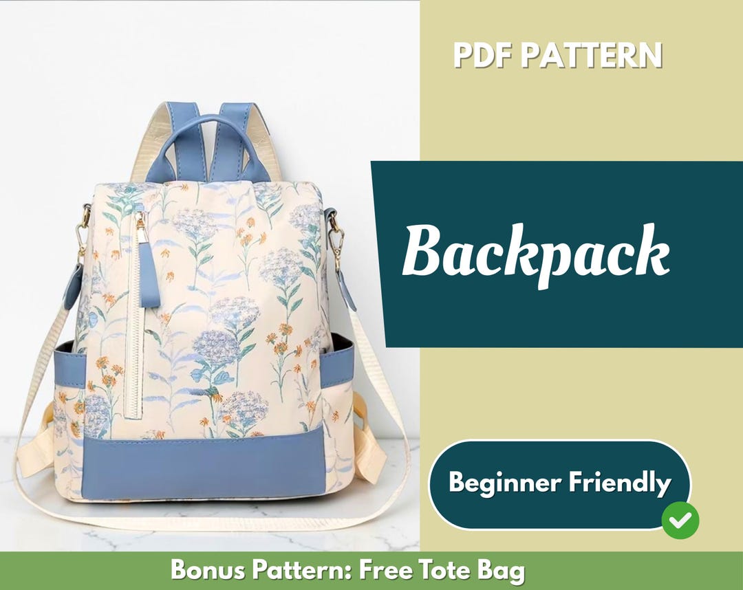 Backpack Sewing Pattern | Bag Pattern | Beginner Pattern | Easy ...