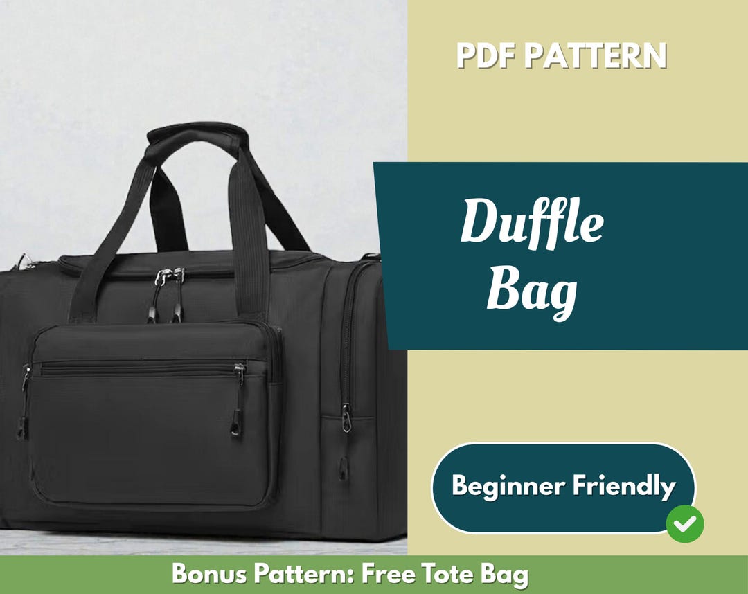 Duffle Bag Sewing Pattern | Travel Bag Pattern | Beginner Pattern | Bag ...