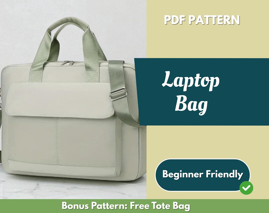 Laptop Bag Sewing Pattern | Bag Pattern | Beginner Pattern | Briefcase ...