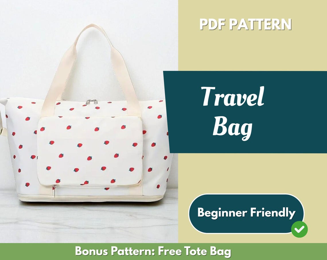 Travel Bag Sewing Pattern | Long Bag Pattern | Beginner Pattern | Bag ...