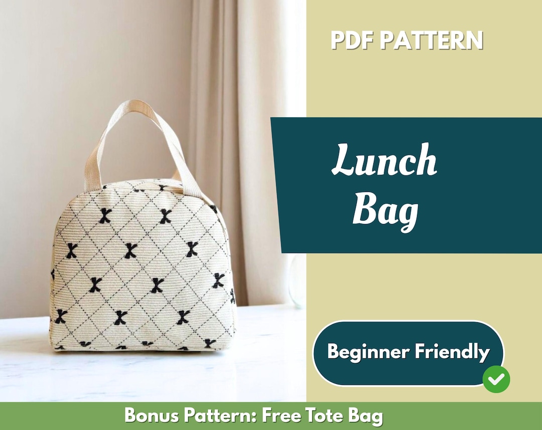 Lunch Bag Sewing Pattern | Bag Pattern | Beginner Pattern | Mini Bag ...